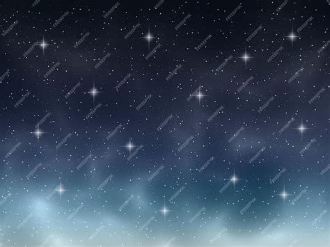 Night Sky With Stars Vector Illustration Vector Of Starry Night Sky