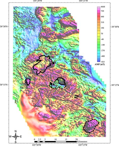 Reduced To Pole Rtp Magnetic Anomaly Map Showing Mapped Boundaries Of Download Scientific
