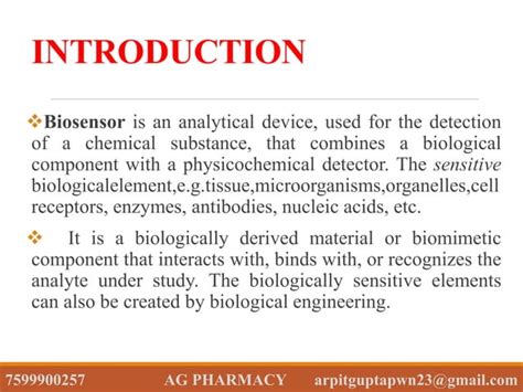 Ii Biosensor Principle Applications And Working Ii Ppt Ii Biosensor Principle Applications And Working Ii Ppt