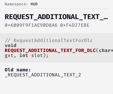 RequestAdditionalTextForDlc FiveM Natives Cfx Re Docs