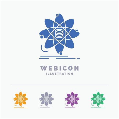 Analysis Data Information Research Science Color Glyph Web Icon Template Isolated On White