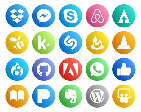 20 Social Media Icon Pack Including Like Adobe Shazam Github