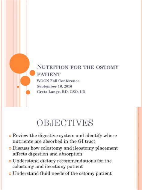 Nutrition For The Ostomy Patient Pdf Pdf Nutrition Diet And Nutrition