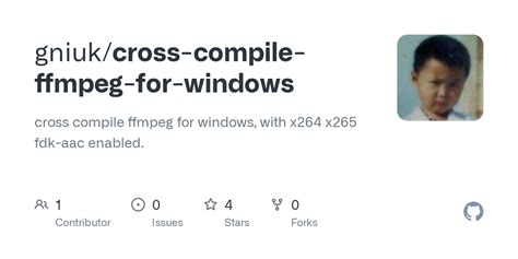 github gniuk cross compile ffmpeg for windows cross compile ffmpeg