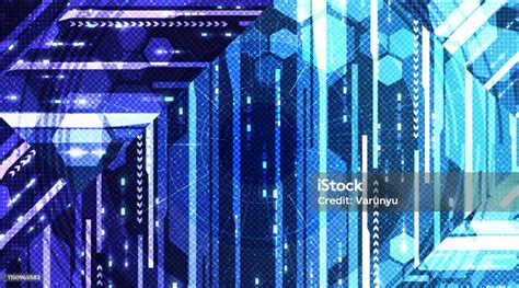 미래 배경 디지털 및 연결 개념 디자인 Put 텍스트에 대 한 여유 공간 벡터 일러스트 레이 션에 미래 디지털 회로 마이크로칩 기술 0명에 대한 스톡 벡터 아트 및 기타