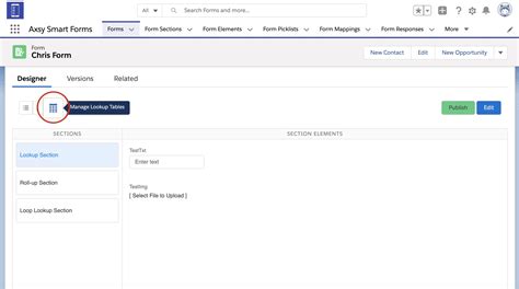 Table Lookup Elements Smart Forms Portal