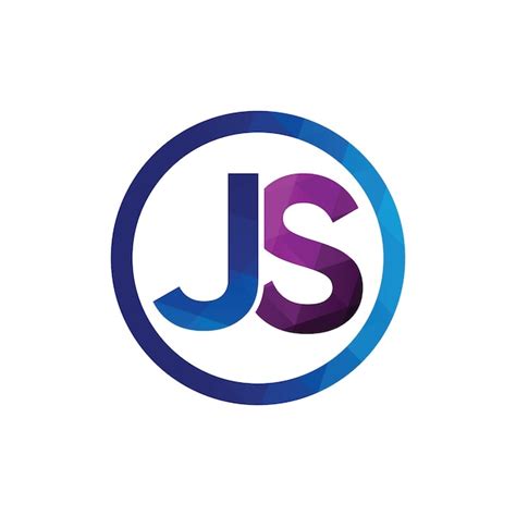 Premium Vector Polygonal Js Letter Monogram Design With Blue And Red Color Circle Shape Vector Eps