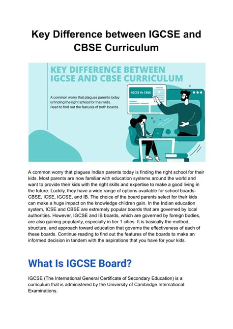 Ppt Key Difference Between Igcse And Cbse Curriculum Powerpoint Presentation Id 12260816