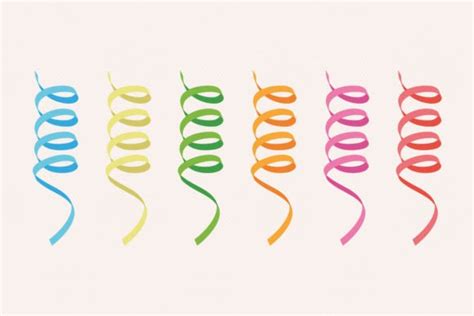 Colorful Vector Party Streamers Graphic By Sargatal · Creative Fabrica