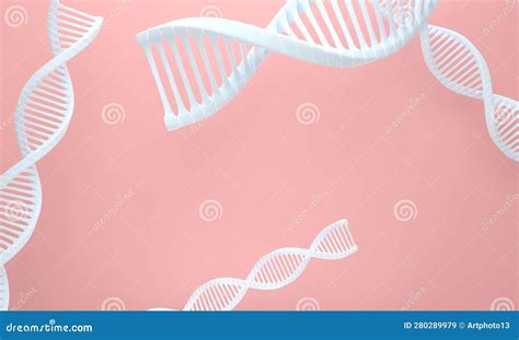 Rotating Dna Double Helix Forming A Spiral Structure Symbolizing Genetic Code Inheritance And