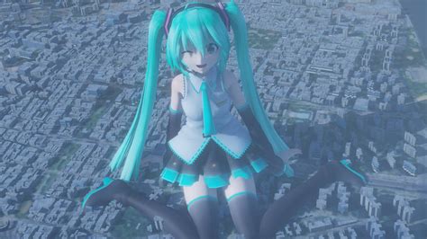 Giantess Miku By Saxopho On Deviantart