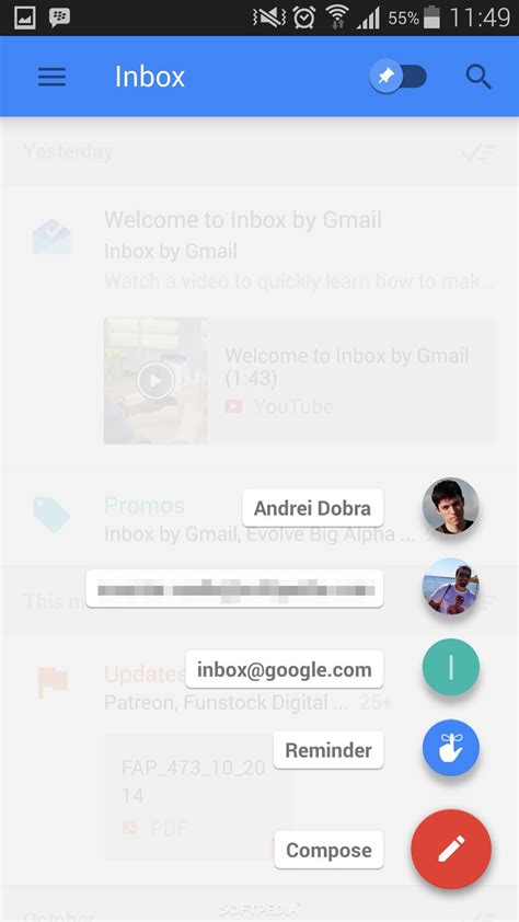 Inbox By Gmail App For Android Screenshot Tour Softpedia