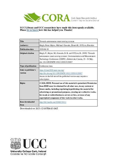 Pdf Towards Autonomous Smart Sensing Systems