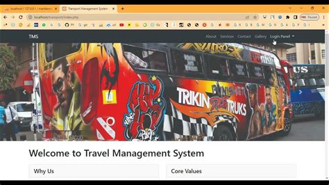 Transport Management System In Php Youtube