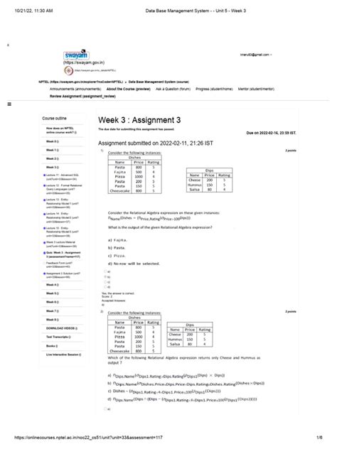 Data Base Management System Unit 5 Week 1 To 3 Pdf Databases