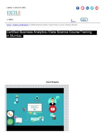 PPT Data Science Course In Mumbai ExcelR PowerPoint Presentation