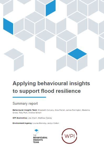 Applying Behavioural Insights To Support Flood Resilience The Behavioural Insights Team