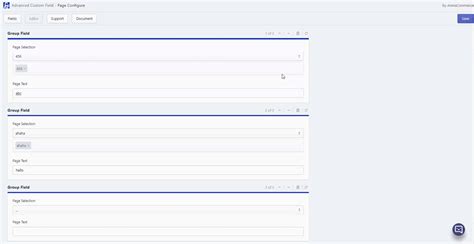 acf editor tab group of field editor