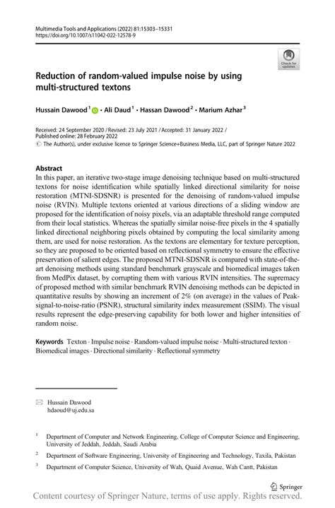 Reduction Of Random Valued Impulse Noise By Using Multi Structured