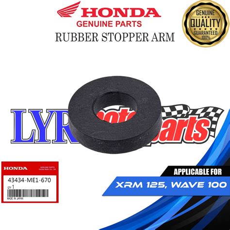 Honda Genuine Rubber Stopper Arm For Xrm 125 Wave 100 43434 Me1