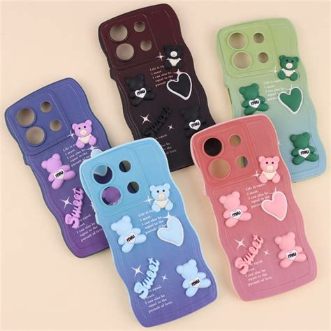 خرید قاب عروسکی برجسته موج دار شیائومی Redmi Note 13 5g