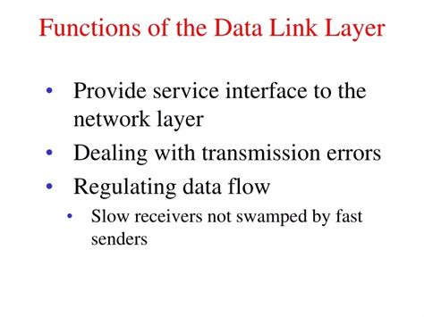 PPT Functions Of The Data Link Layer PowerPoint Presentation Free Download ID