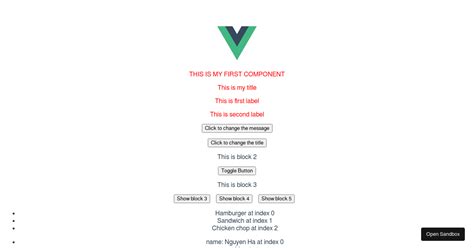 Learning Vuejs Forked Codesandbox