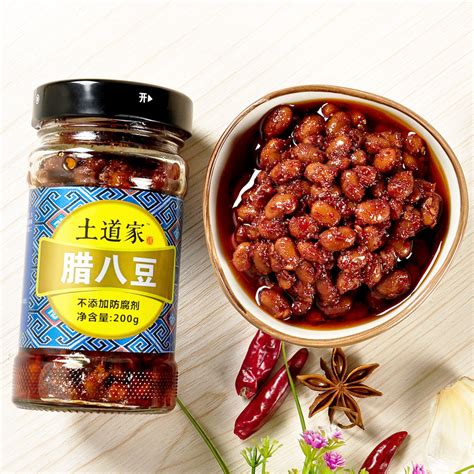 土道家香辣腊八豆下饭酱黄豆酱拌饭拌面酱豆瓣酱下饭菜特产 2瓶装 虎窝淘