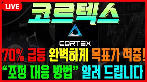 코르텍스코인 70 급등 목표가 적중 다음 중요구간 알려 드립니다 차트마왕 Youtube