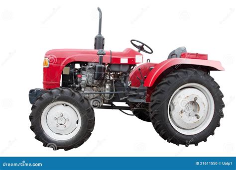 Liten Traktor Arkivfoto Bild Av Plant Rött Activatoren 21611550