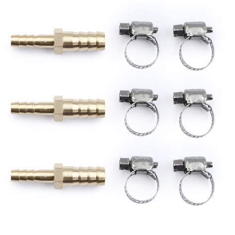 Us Solid 3pcs Brass Hose Barb Reducer Fitting Kits With 6 Clamps 38