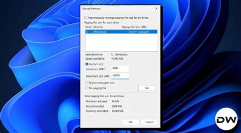 How To Increase Virtual Memory Pagefile Size In Windows 11 Droidwin