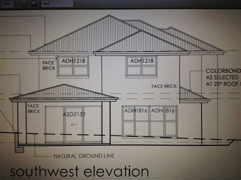 Southwest Elevation Architectural Drawing