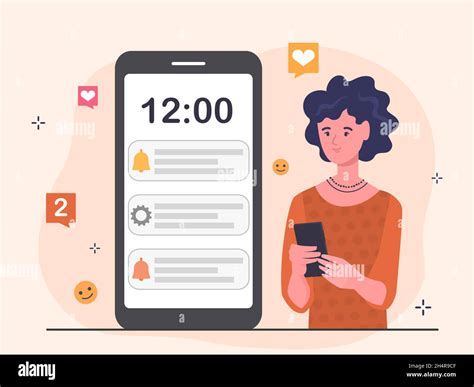 Push Notifications Concept Stock Vector Image Art Alamy