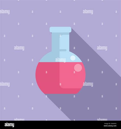 Laboratory Glass Flask Containing Colorful Liquid For Chemical Experiment And Scientific