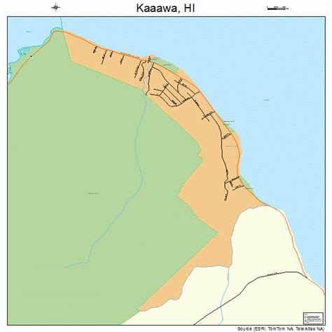 Kaaawa Hawaii Street Map 1519550