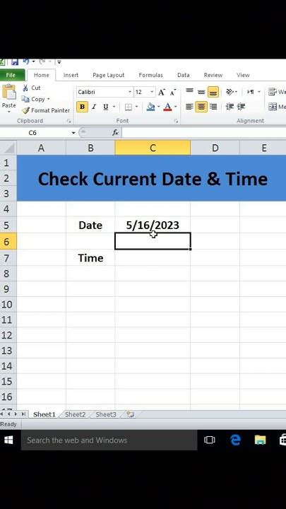 Insert Current Date And Time In Ms Excel Ms Excel Shortcut Keys Ms