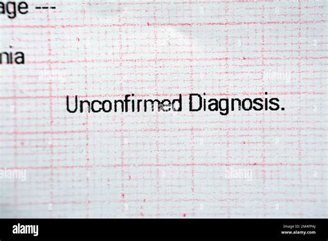 Ecg Electrocardiograph Paper That Shows Unconfirmed Diagnosis Of