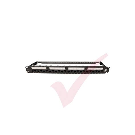 Excel Cat6A Unscreened PCB 24 Port Punchdown 1U Patch Panel Black 100 155