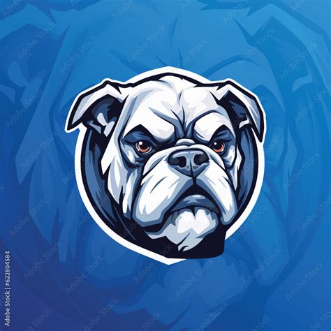 White Bulldog Mascot Logo Bulldog Logo Design For Esports Team Badge