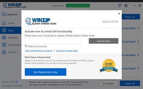 KB Corel How To Install And Register WinZip System Utilities Suite