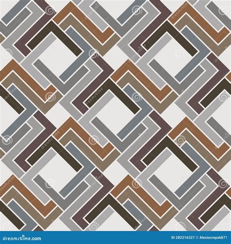 Composition Of Multicolored Interlocking Rectangle Shape Elements On A White Background Retro