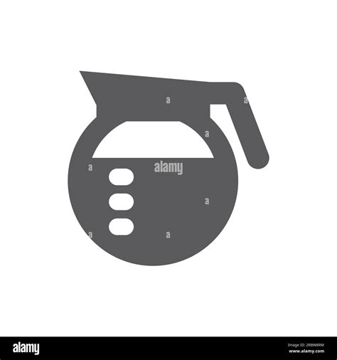 Coffee Jug Or Pot Vector Icon Simple Glass Kettle Filled Symbol Stock Vector Image And Art Alamy