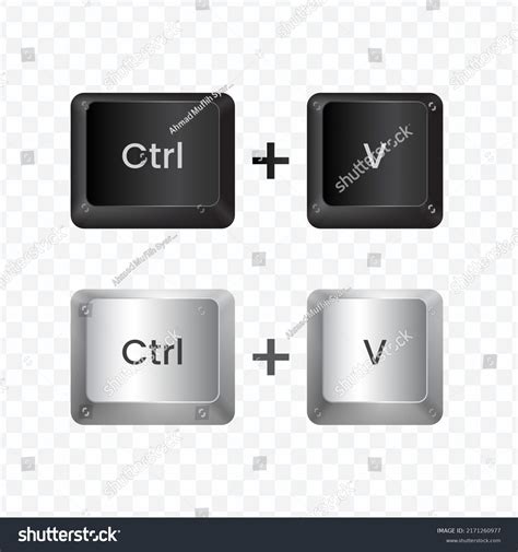 Keyboard Button Vector Illustration Shortcut Ctrl เวกเตอร์สต็อก ปลอด