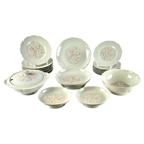 1928 Suzanne Lalique And Haviland Paquerettes Celadon Porcelain Tableware Set At 1stdibs