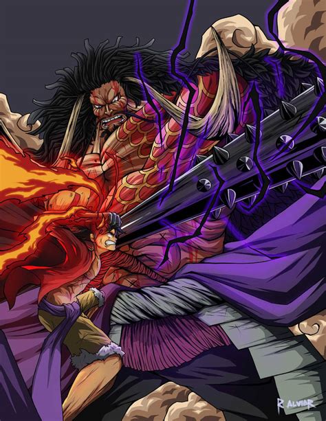 Luffy Vs Kaido Fanart By 0r2574 On Deviantart