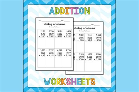 Adding Three 4 Digit Numbers In Columns Graphic By Atlasart · Creative