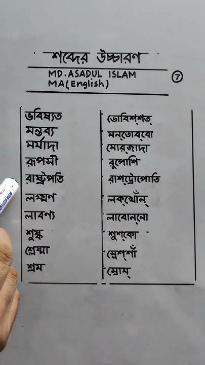 শব্দের উচ্চারণ ৭ বাংলা উচ্চারণ জেনে নিন Bangla Hsc2024 Fypage Hsc Learneasy Youtube
