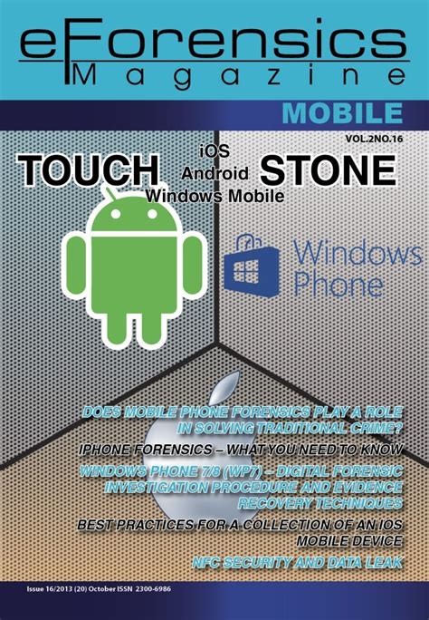 Touch Iosandroidwindows Mobile Stone Mobile Forensics Eforensics