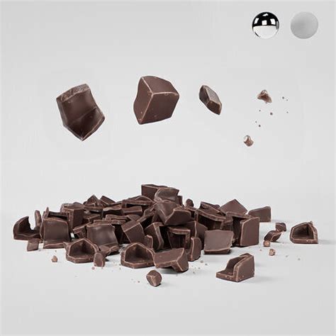 Chocolate Chunks 3d Model Cgtrader